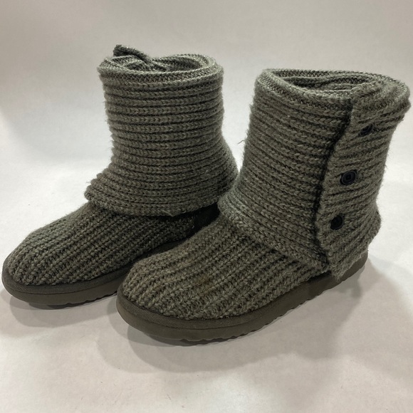 UGG | Shoes | Ugg Australia Classic Cardy Knit Boots 589 Gray | Poshmark